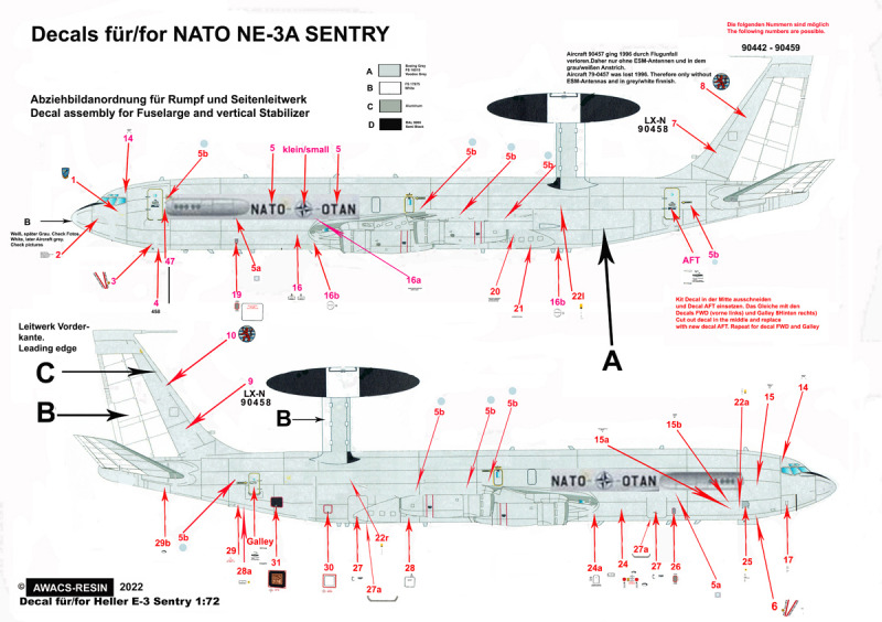 Boeing E-3 Sentry, Heller 1:72 von Jost Schreiber