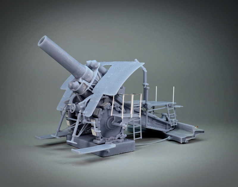 Krupp 42 cm Haubitze / Mörser "Die dicke Bertha", 3D-Druck 1:72 von ...