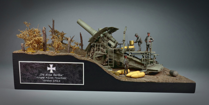 Krupp 42 cm Haubitze / Mörser "Die dicke Bertha", 3D-Druck 1:72 von ...