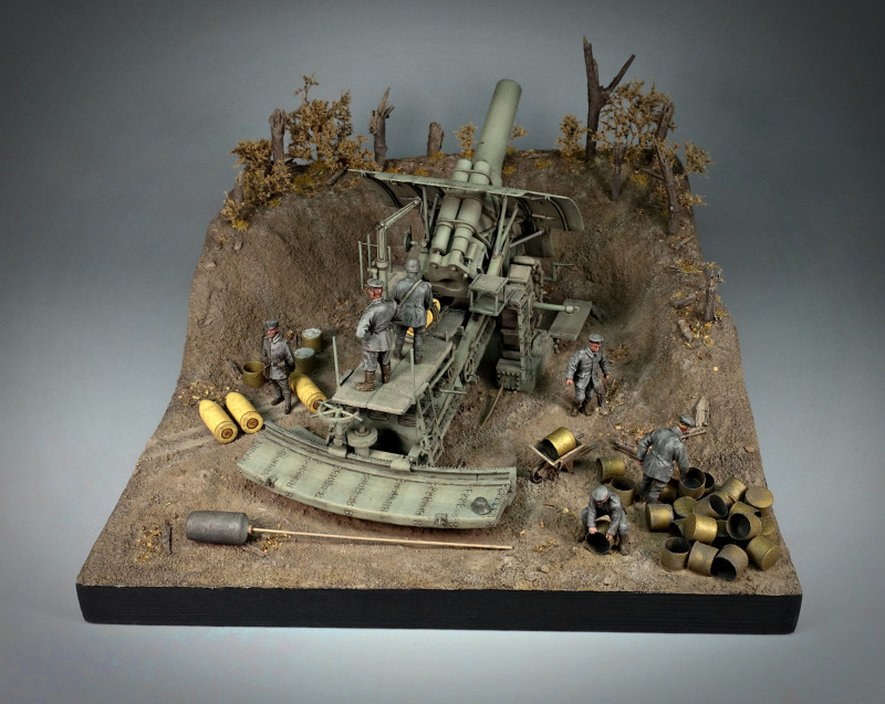 Krupp 42 cm Haubitze / Mörser "Die dicke Bertha", 3D-Druck 1:72 von ...