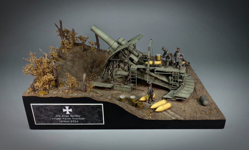 Krupp 42 cm Haubitze / Mörser "Die dicke Bertha", 3D-Druck 1:72 von ...