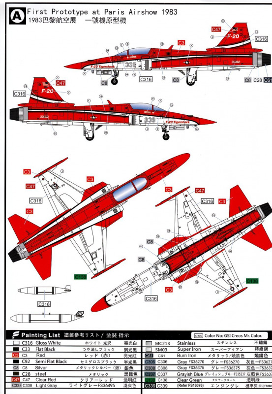 Northrop F-20 Tigershark " Demonstrator ", Hasegawa 1:72 von Oliver Zwiener