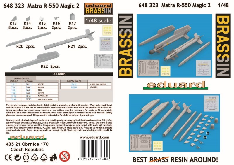 Matra R-550 Magic / Magic II, Eduard Brassin Nr. 648322/323 ...
