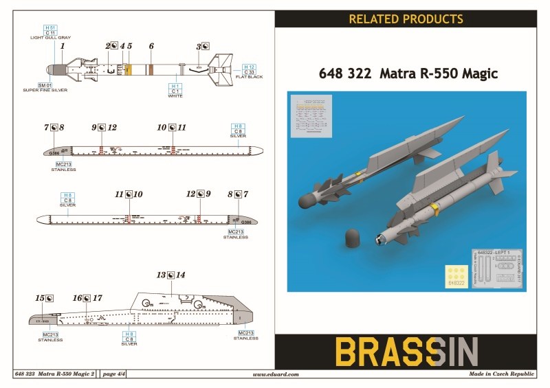 Matra R-550 Magic / Magic II, Eduard Brassin Nr. 648322/323 ...
