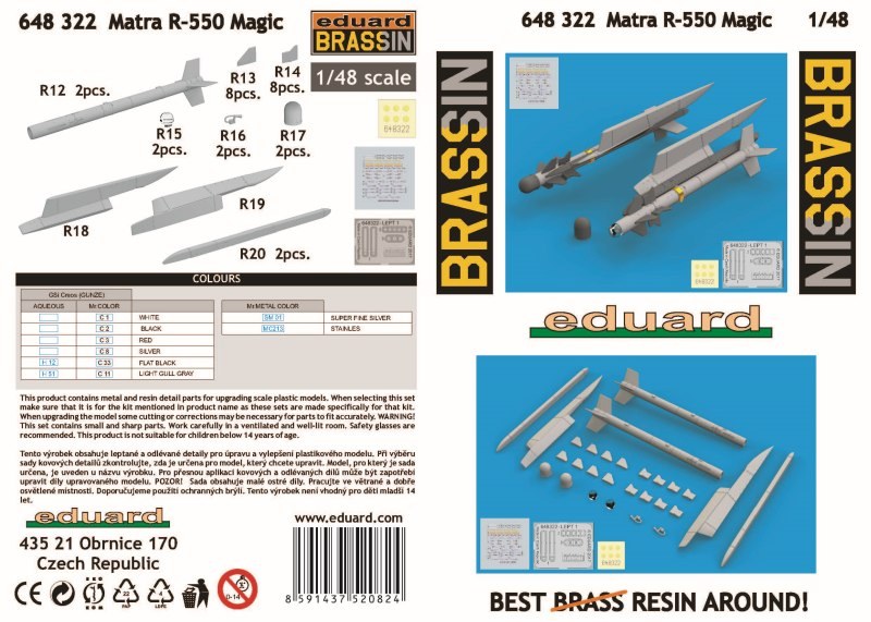 Matra R-550 Magic / Magic II, Eduard Brassin Nr. 648322/323 ...