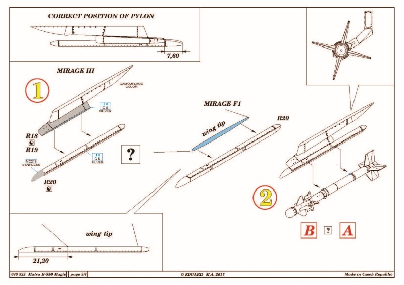 Matra R-550 Magic / Magic II, Eduard Brassin Nr. 648322/323 ...