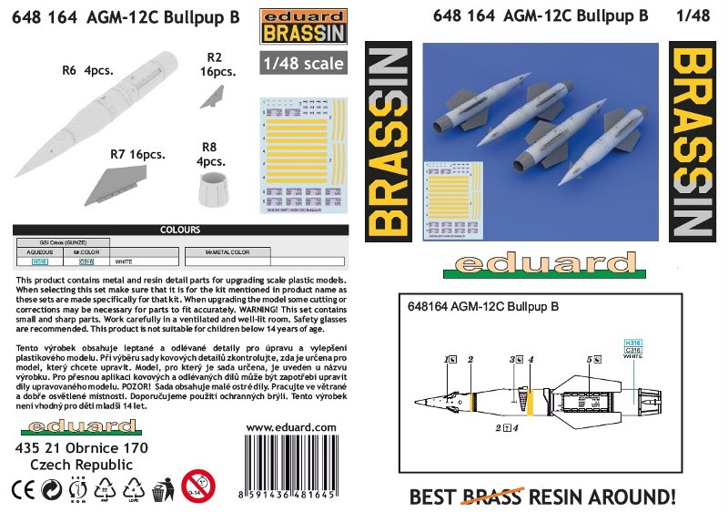 AGM-12C Bullpup B, Eduard Brassin Nr. 648164 - Modellversium Kit-Ecke