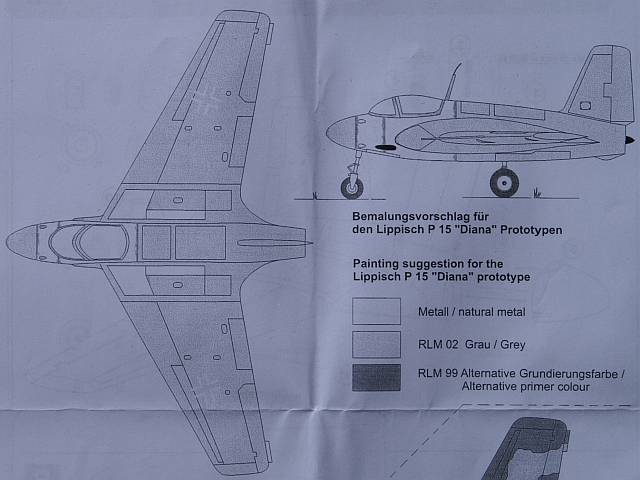 Lippisch Li P15 Diana, Airmodel Products Nr. AM-2065 - Modellversium ...