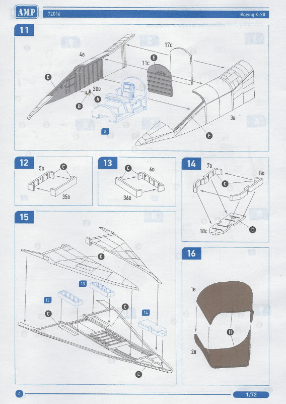 Boeing X-20 Dyna-Soar, AMP - Accurate Model Parts Nr. 72016 ...