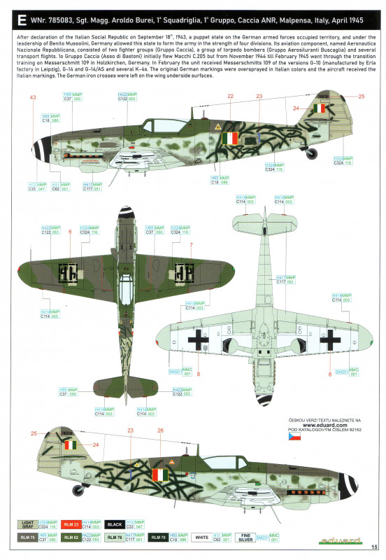 Bf 109G-14/AS, Eduard Bausätze Nr. 82162 - Modellversium Kit-Ecke