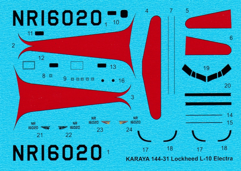 Lockheed L-10 Electra (A.Earhart), Karaya Nr. 144-31 - Modellversium ...
