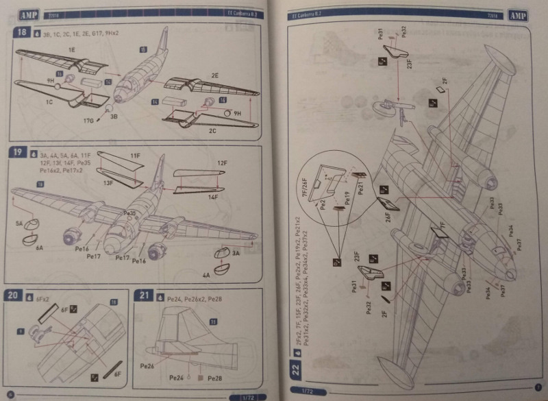 English Electric Canberra B.2, AMP - Accurate Model Parts Nr. 72018 ...