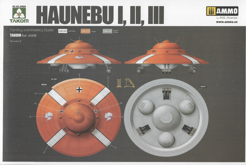 Haunebu I & II & III, Takom Nr. 6008 - Modellversium Kit-Ecke