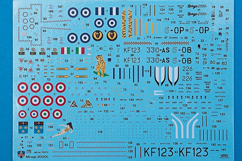 Mirage 2000C, Modelsvit Nr. 72073 - Modellversium Kit-Ecke